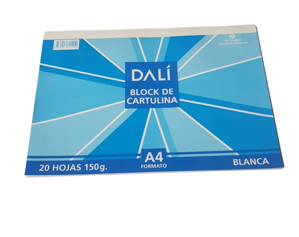Block a4 cartulina blanca a4 - Papelarte