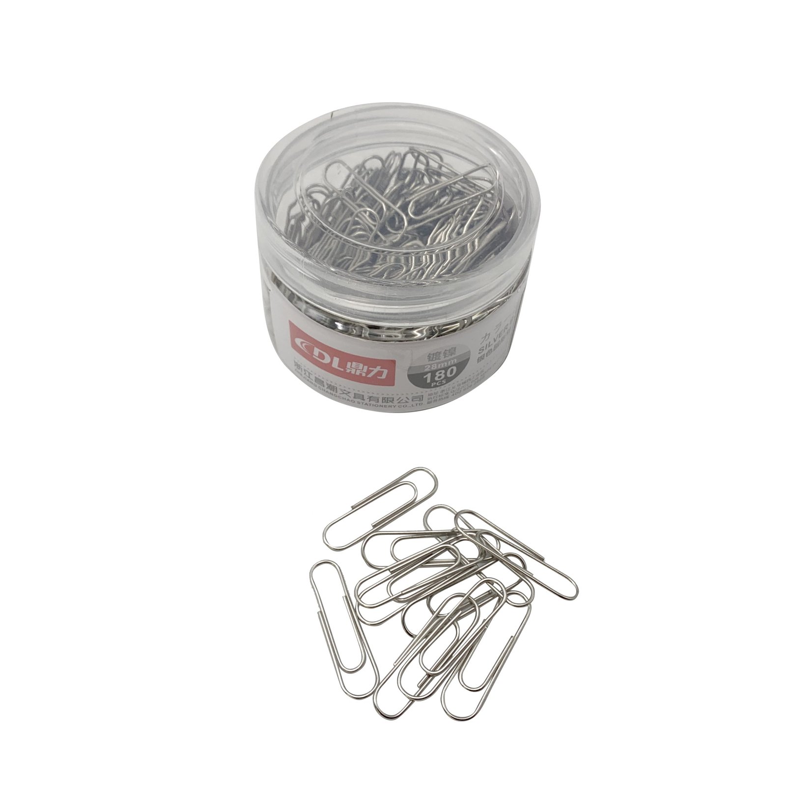 Clips 28mm metal x180 tubo - Papelarte