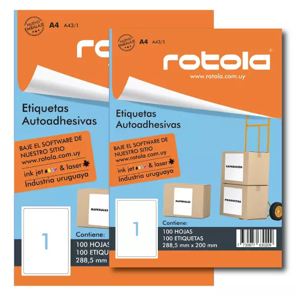 Etiqueta a4 x10 rotola - Papelarte