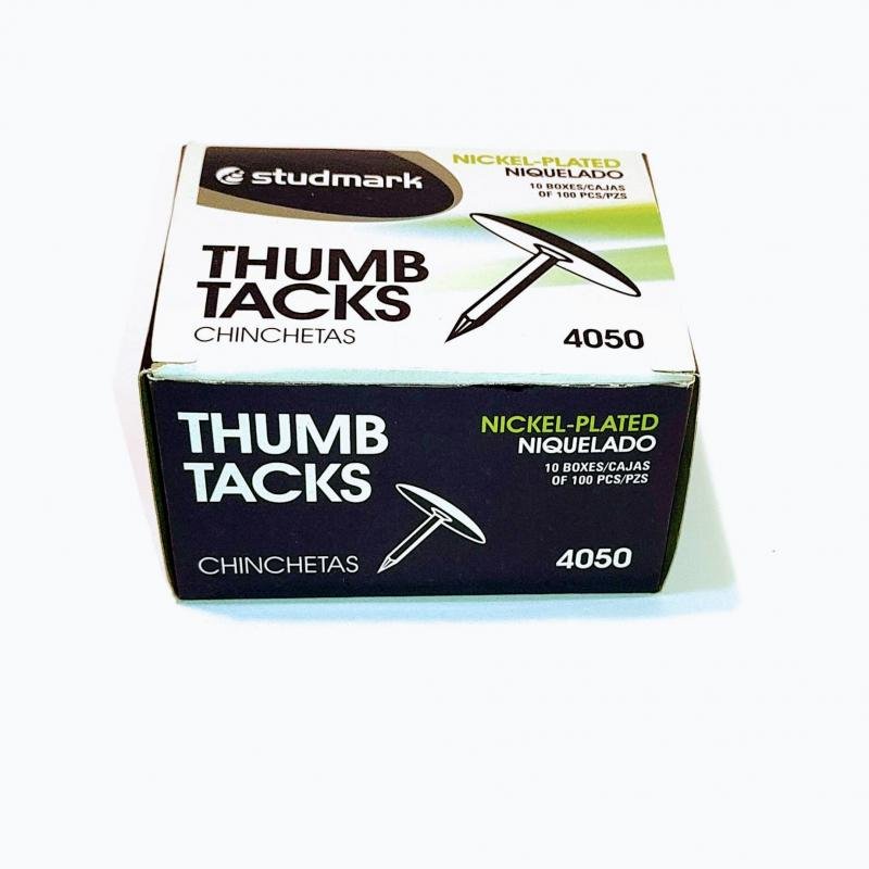 Chinches niqueladas studmark caja x100 - Papelarte