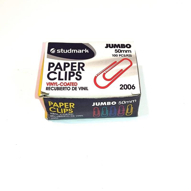 Clips jumbo 50mm x100 unidades studmark - Papelarte