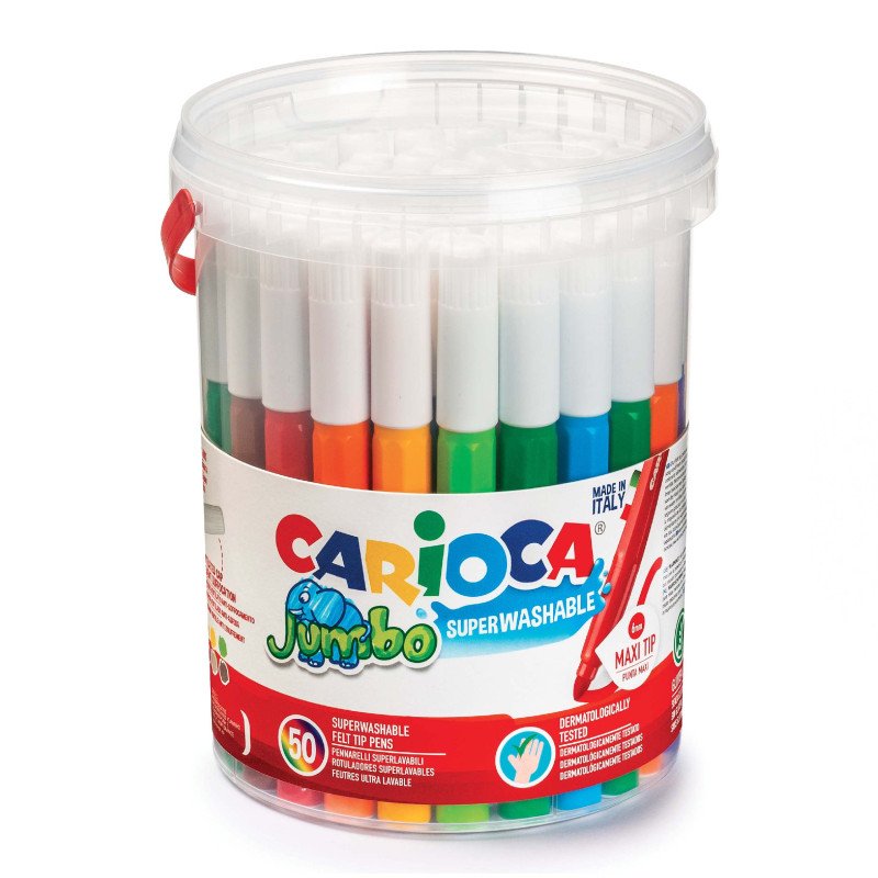 Marcadores gruesos x50 jumbo x50 carioca - Papelarte